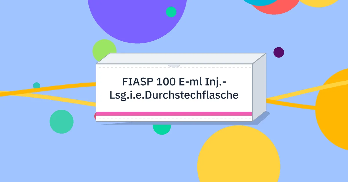 Symbolbild: Packung mit der Aufschrift FIASP 100 E-ml Inj.-Lsg.i.e.Durchstechflasche (PZN 13830068) – Verfügbarkeit und Bezug in Apotheken in Frankfurt am Main