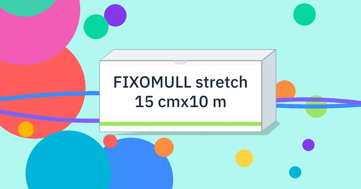 Symbolbild: Packung mit der Aufschrift FIXOMULL stretch 15 cmx10 m (PZN 20174765) – Verfügbarkeit und Bezug in Apotheken in Frankfurt am Main