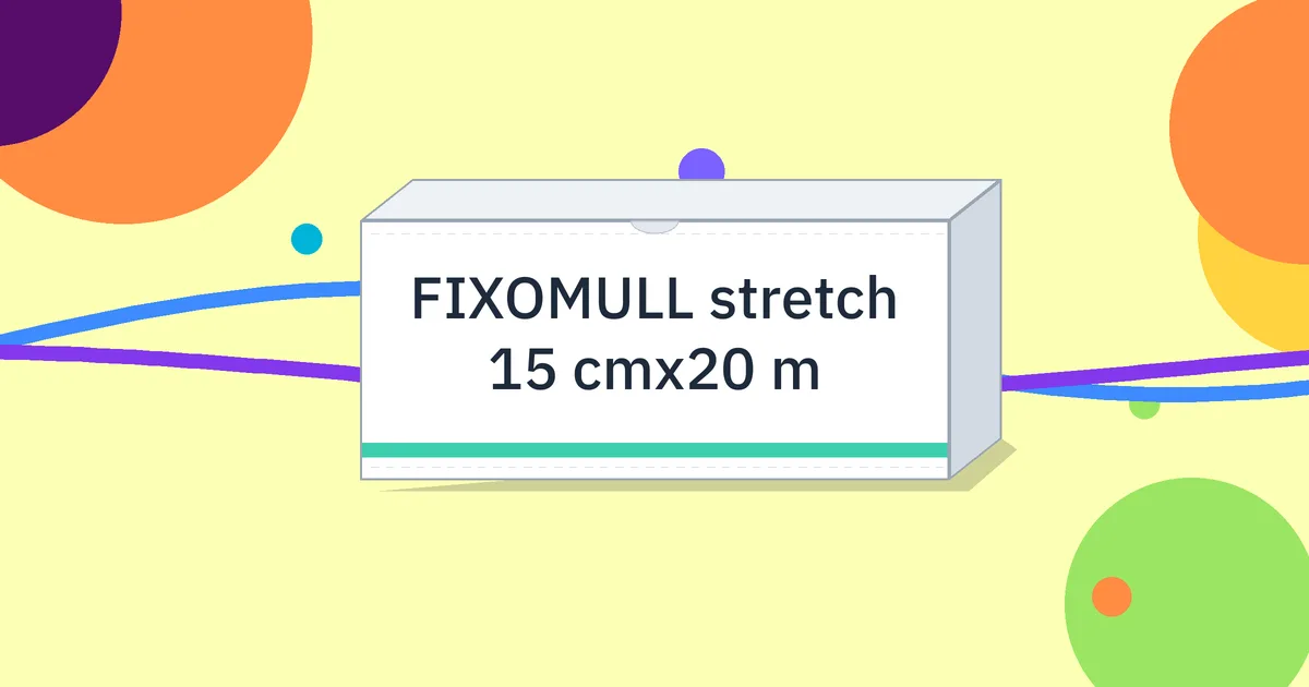 Symbolbild: Packung mit der Aufschrift FIXOMULL stretch 15 cmx20 m (PZN 18124412) – Verfügbarkeit und Bezug in Apotheken in Frankfurt am Main