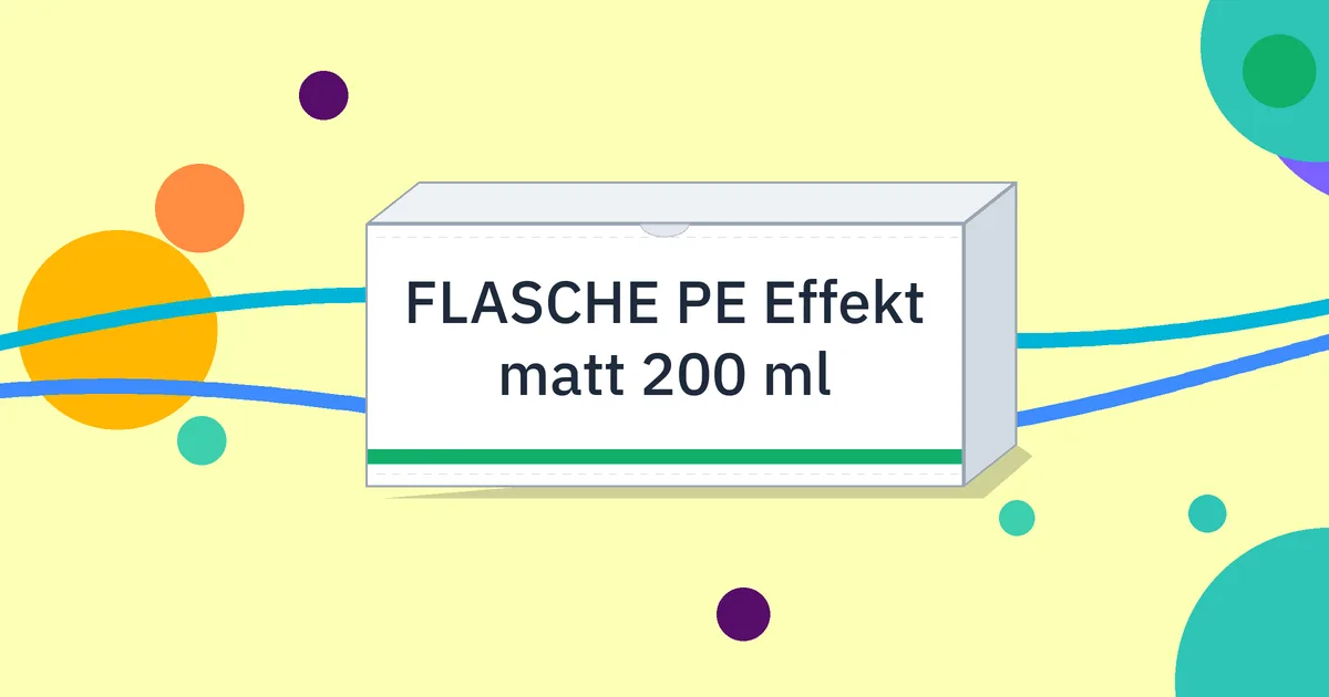 Symbolbild: Packung mit der Aufschrift FLASCHE PE Effekt matt 200 ml (PZN 09084470) – Verfügbarkeit und Bezug in Apotheken in Frankfurt am Main