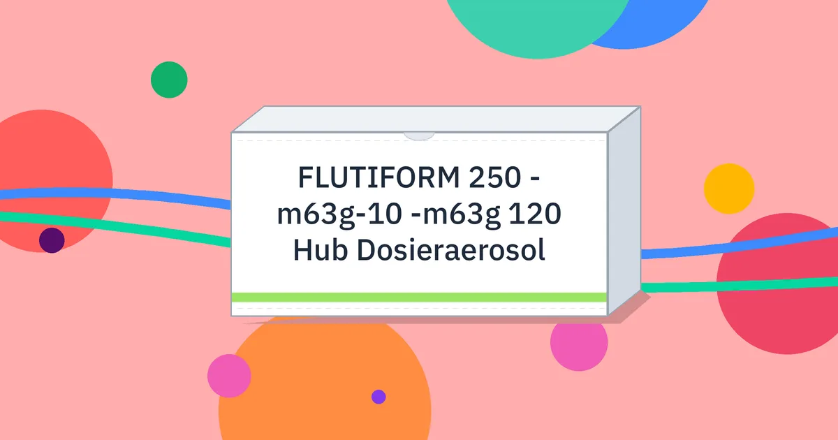 Symbolbild: Packung mit der Aufschrift FLUTIFORM 250 -m63g-10 -m63g 120 Hub Dosieraerosol (PZN 09101493) – Verfügbarkeit und Bezug in Apotheken in Frankfurt am Main