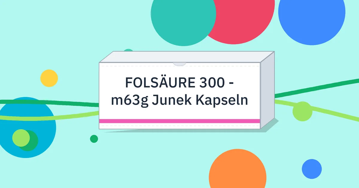 Symbolbild: Packung mit der Aufschrift FOLSÄURE 300 -m63g Junek Kapseln (PZN 10052699) – Verfügbarkeit und Bezug in Apotheken in Frankfurt am Main