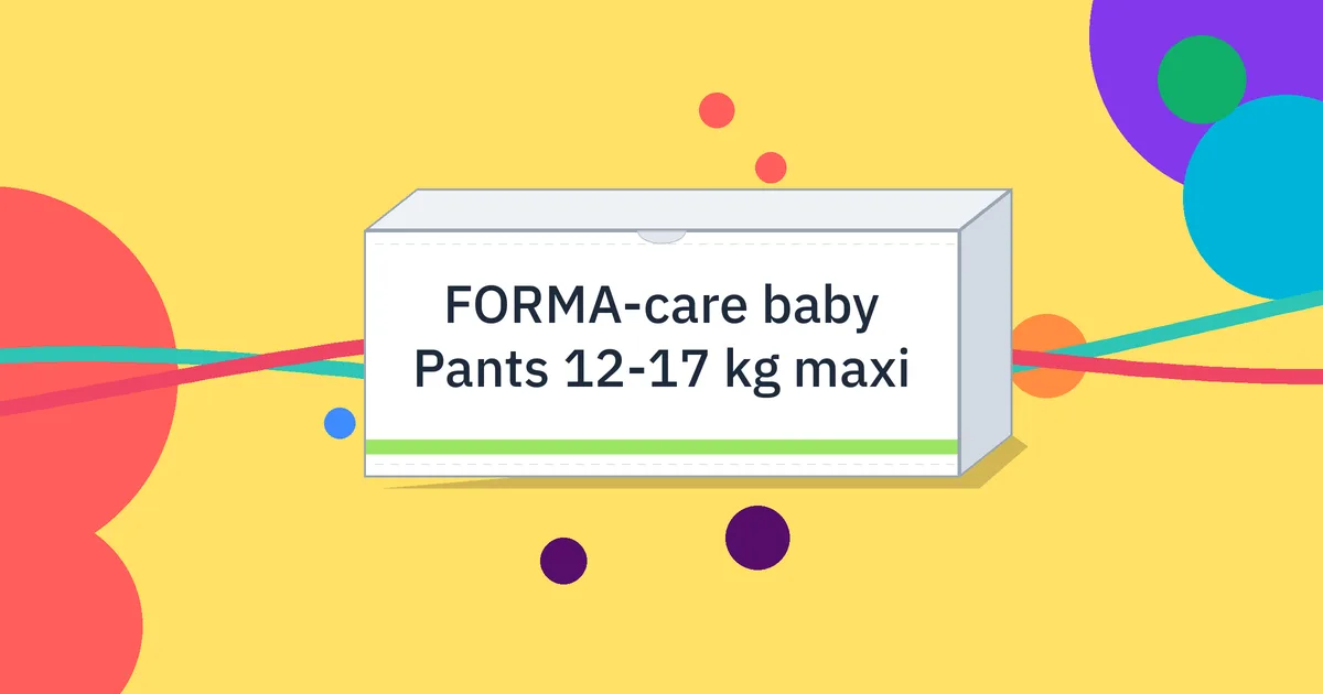 Symbolbild: Packung mit der Aufschrift FORMA-care baby Pants 12-17 kg maxi (PZN 19385439) – Verfügbarkeit und Bezug in Apotheken in Frankfurt am Main
