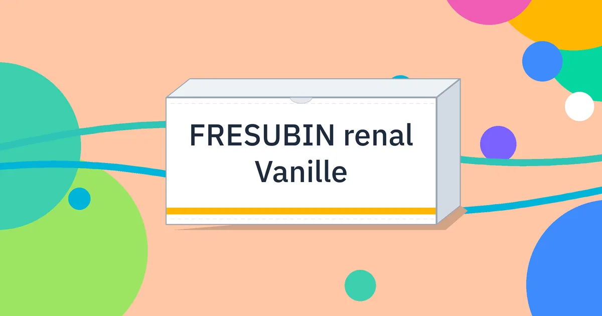 Symbolbild: Packung mit der Aufschrift FRESUBIN renal Vanille (PZN 12730637) – Verfügbarkeit und Bezug in Apotheken in Frankfurt am Main