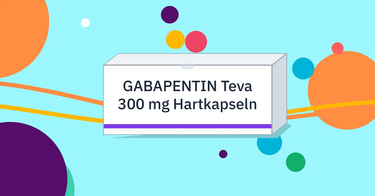 Symbolbild: Packung mit der Aufschrift GABAPENTIN Teva 300 mg Hartkapseln (PZN 01465698) – Verfügbarkeit und Bezug in Apotheken in Frankfurt am Main
