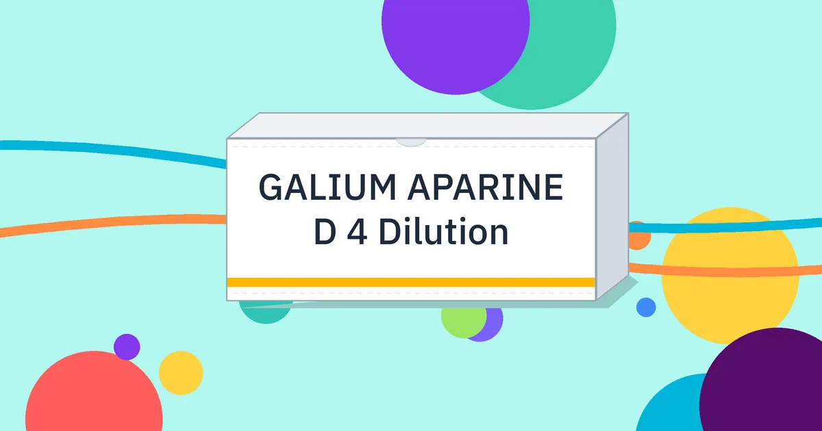 Symbolbild: Packung mit der Aufschrift GALIUM APARINE D 4 Dilution (PZN 07168406) – Verfügbarkeit und Bezug in Apotheken in Frankfurt am Main