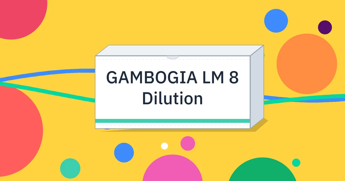 Symbolbild: Packung mit der Aufschrift GAMBOGIA LM 8 Dilution (PZN 13498444) – Verfügbarkeit und Bezug in Apotheken in Frankfurt am Main