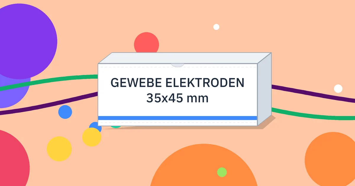 Symbolbild: Packung mit der Aufschrift GEWEBE ELEKTRODEN 35x45 mm (PZN 04012224) – Verfügbarkeit und Bezug in Apotheken in Frankfurt am Main
