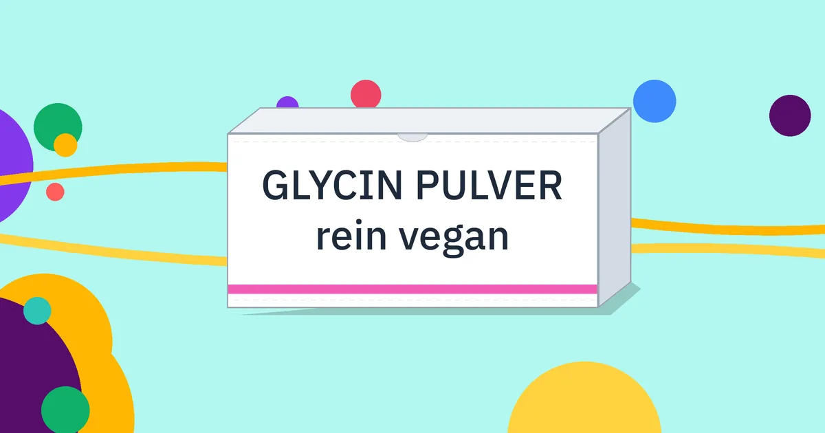 Symbolbild: Packung mit der Aufschrift GLYCIN PULVER rein vegan (PZN 19828316) – Verfügbarkeit und Bezug in Apotheken in Frankfurt am Main