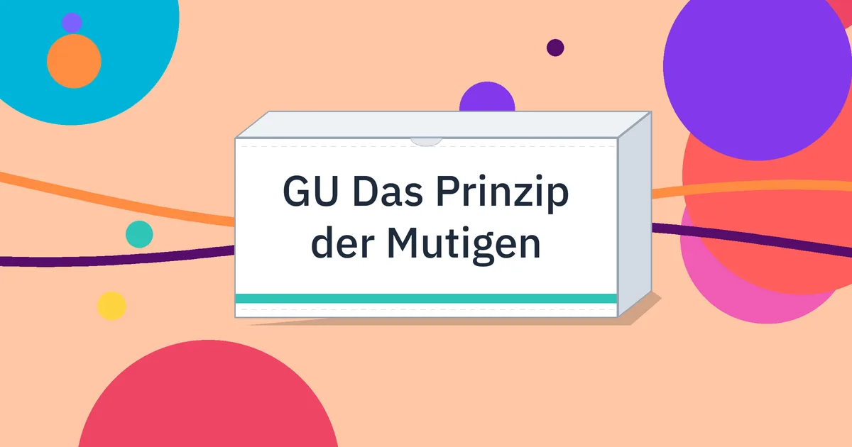 Symbolbild: Packung mit der Aufschrift GU Das Prinzip der Mutigen (PZN 19079501) – Verfügbarkeit und Bezug in Apotheken in Frankfurt am Main