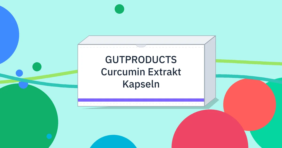 Symbolbild: Packung mit der Aufschrift GUTPRODUCTS Curcumin Extrakt Kapseln (PZN 17283686) – Verfügbarkeit und Bezug in Apotheken in Frankfurt am Main