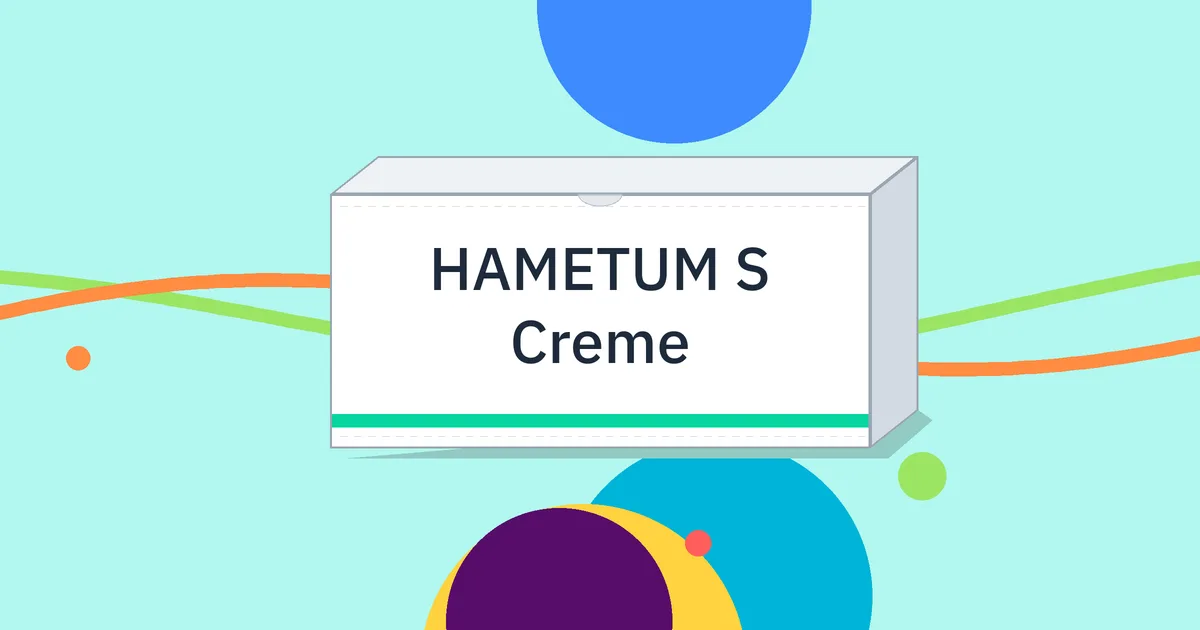Symbolbild: Packung mit der Aufschrift HAMETUM S Creme (PZN 08404174) – Verfügbarkeit und Bezug in Apotheken in Frankfurt am Main