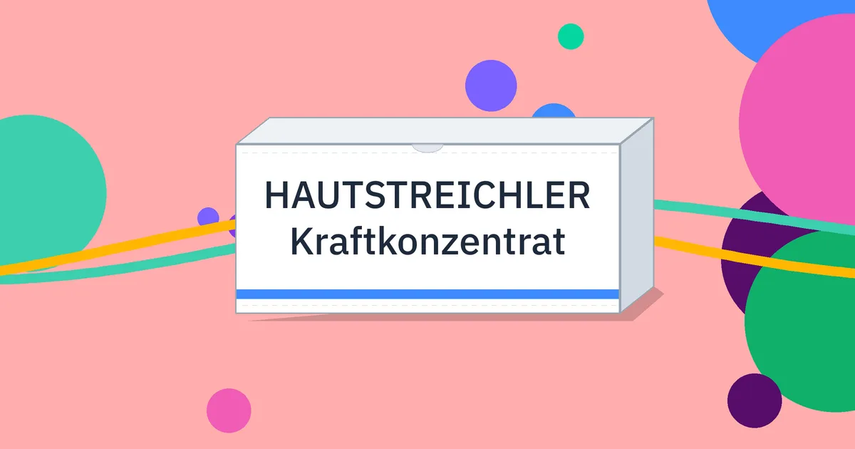 Symbolbild: Packung mit der Aufschrift HAUTSTREICHLER Kraftkonzentrat (PZN 17640229) – Verfügbarkeit und Bezug in Apotheken in Frankfurt am Main