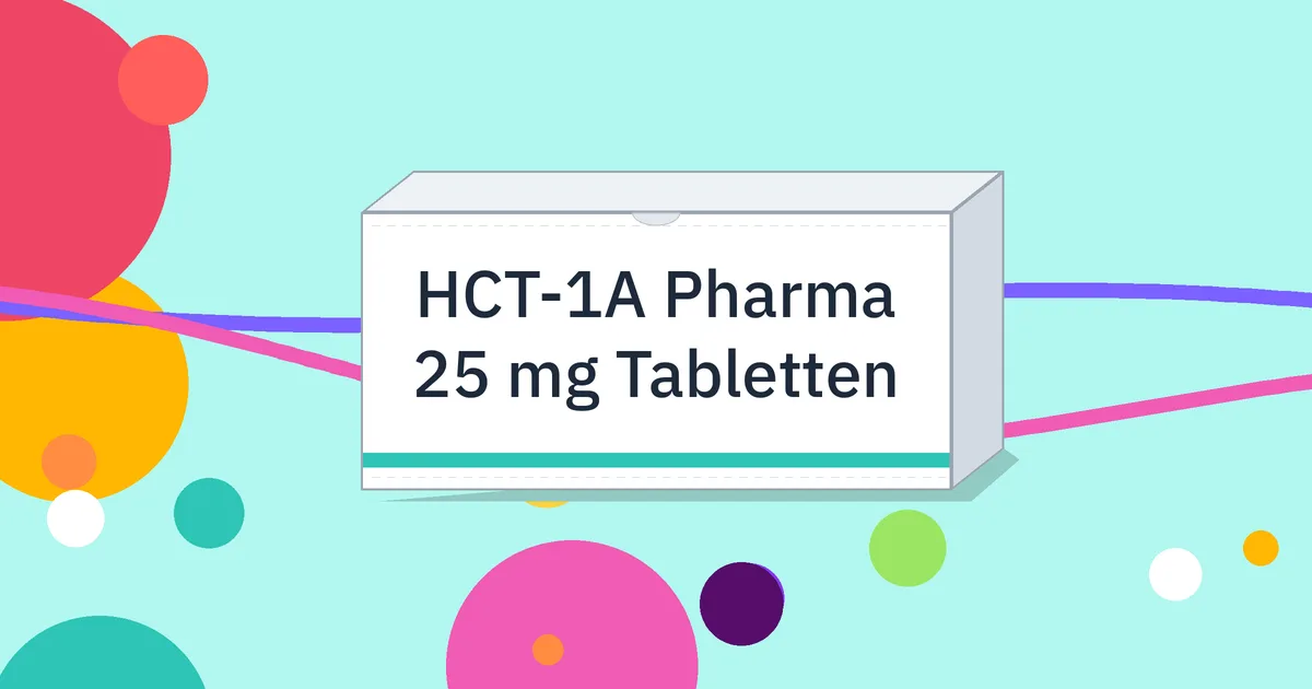 Symbolbild: Packung mit der Aufschrift HCT-1A Pharma 25 mg Tabletten (PZN 06453240) – Verfügbarkeit und Bezug in Apotheken in Frankfurt am Main