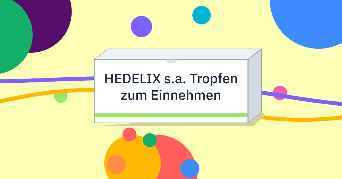 Symbolbild: Packung mit der Aufschrift HEDELIX s.a. Tropfen zum Einnehmen (PZN 04595579) – Verfügbarkeit und Bezug in Apotheken in Frankfurt am Main