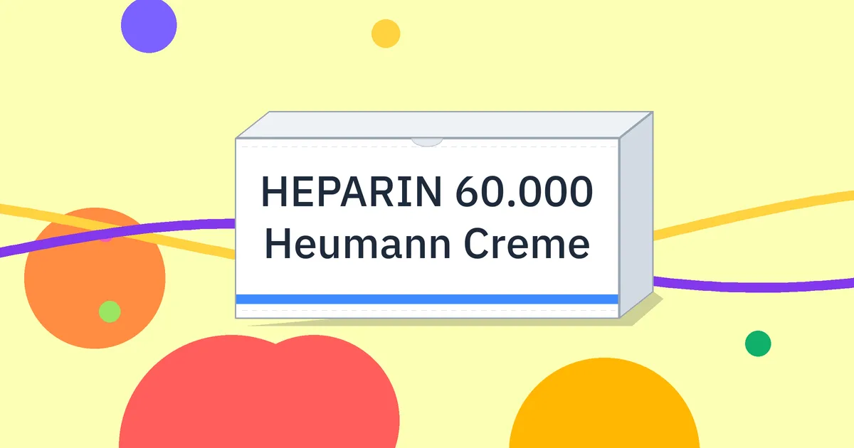 Symbolbild: Packung mit der Aufschrift HEPARIN 60.000 Heumann Creme (PZN 07466948) – Verfügbarkeit und Bezug in Apotheken in Frankfurt am Main