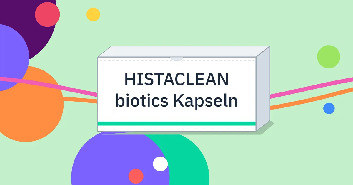 Symbolbild: Packung mit der Aufschrift HISTACLEAN biotics Kapseln (PZN 19656737) – Verfügbarkeit und Bezug in Apotheken in Frankfurt am Main