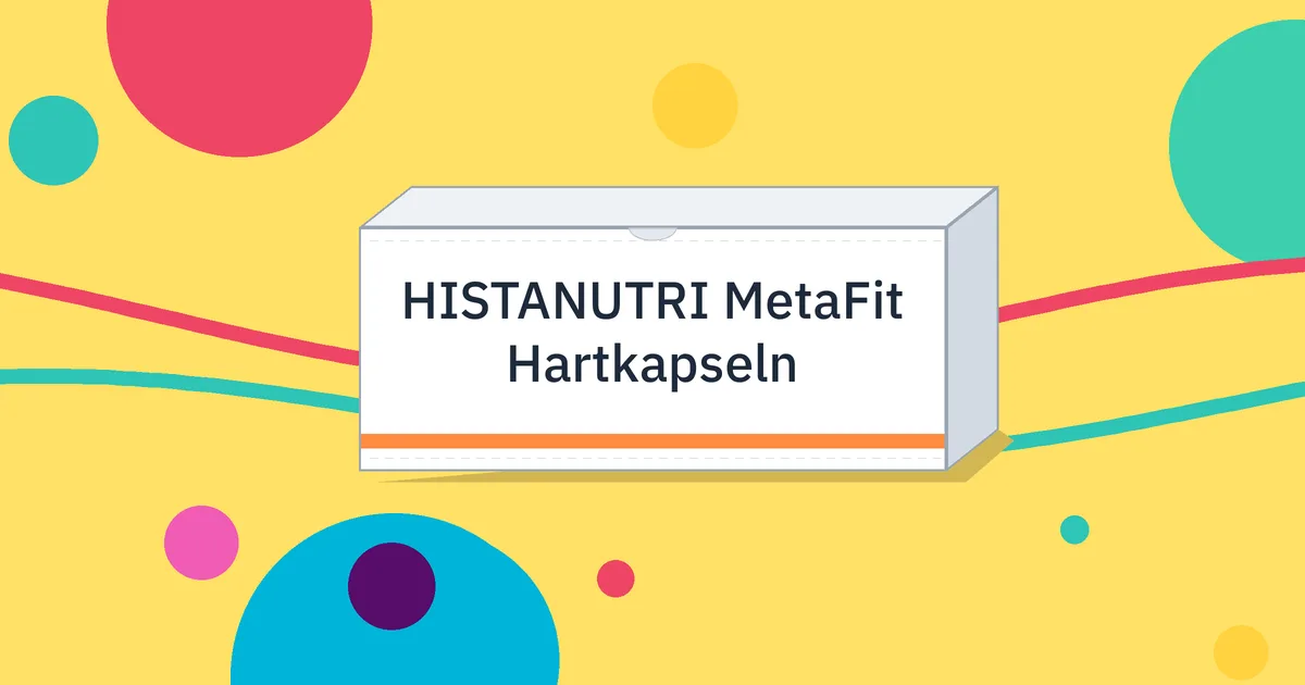 Symbolbild: Packung mit der Aufschrift HISTANUTRI MetaFit Hartkapseln (PZN 18405631) – Verfügbarkeit und Bezug in Apotheken in Frankfurt am Main
