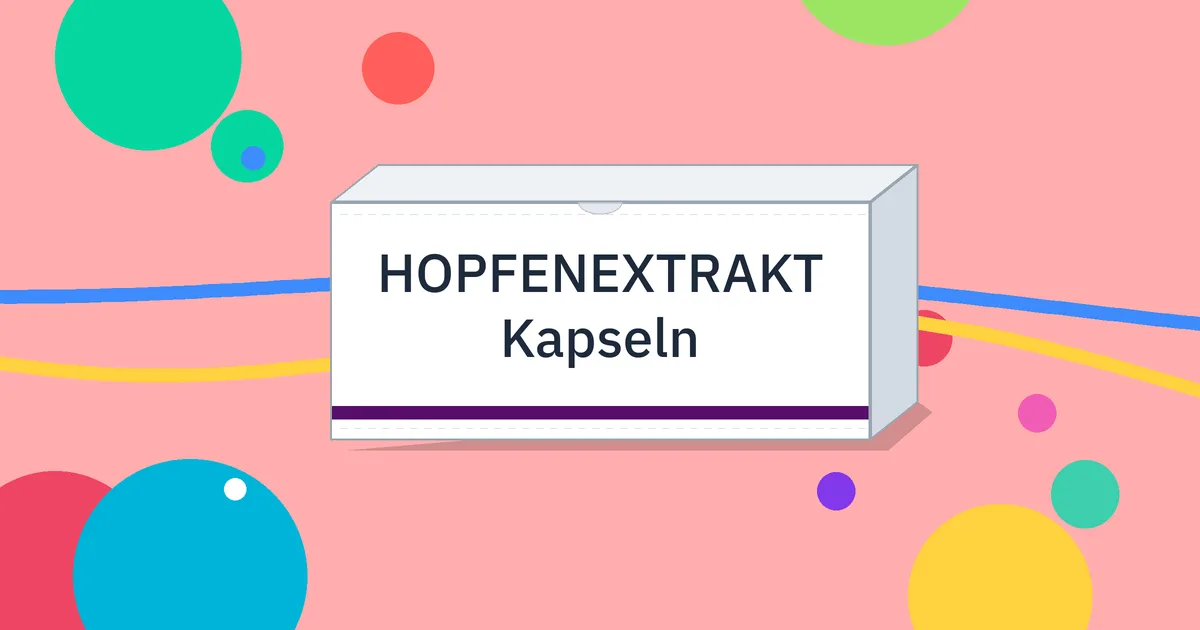 Symbolbild: Packung mit der Aufschrift HOPFENEXTRAKT Kapseln (PZN 04632010) – Verfügbarkeit und Bezug in Apotheken in Frankfurt am Main