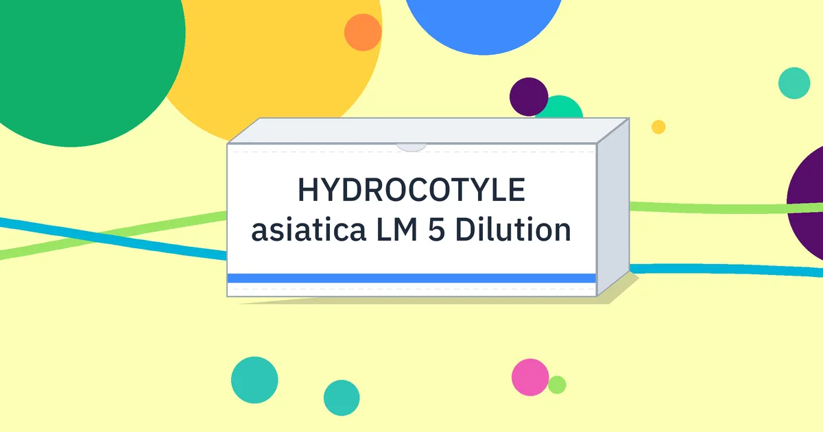 Symbolbild: Packung mit der Aufschrift HYDROCOTYLE asiatica LM 5 Dilution (PZN 13556673) – Verfügbarkeit und Bezug in Apotheken in Frankfurt am Main