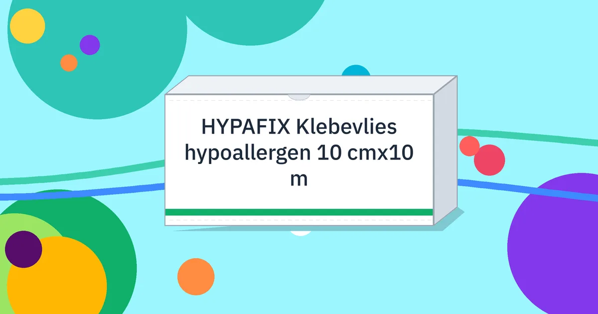 Symbolbild: Packung mit der Aufschrift HYPAFIX Klebevlies hypoallergen 10 cmx10 m (PZN 09080236) – Verfügbarkeit und Bezug in Apotheken in Frankfurt am Main