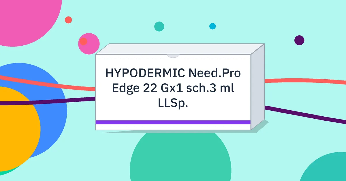 Symbolbild: Packung mit der Aufschrift HYPODERMIC Need.Pro Edge 22 Gx1 sch.3 ml LLSp. (PZN 09104801) – Verfügbarkeit und Bezug in Apotheken in Frankfurt am Main