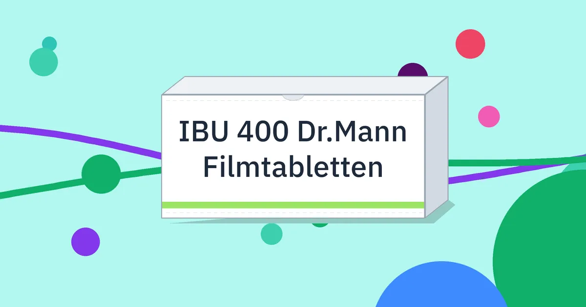 Symbolbild: Packung mit der Aufschrift IBU 400 Dr.Mann Filmtabletten (PZN 10853471) – Verfügbarkeit und Bezug in Apotheken in Frankfurt am Main