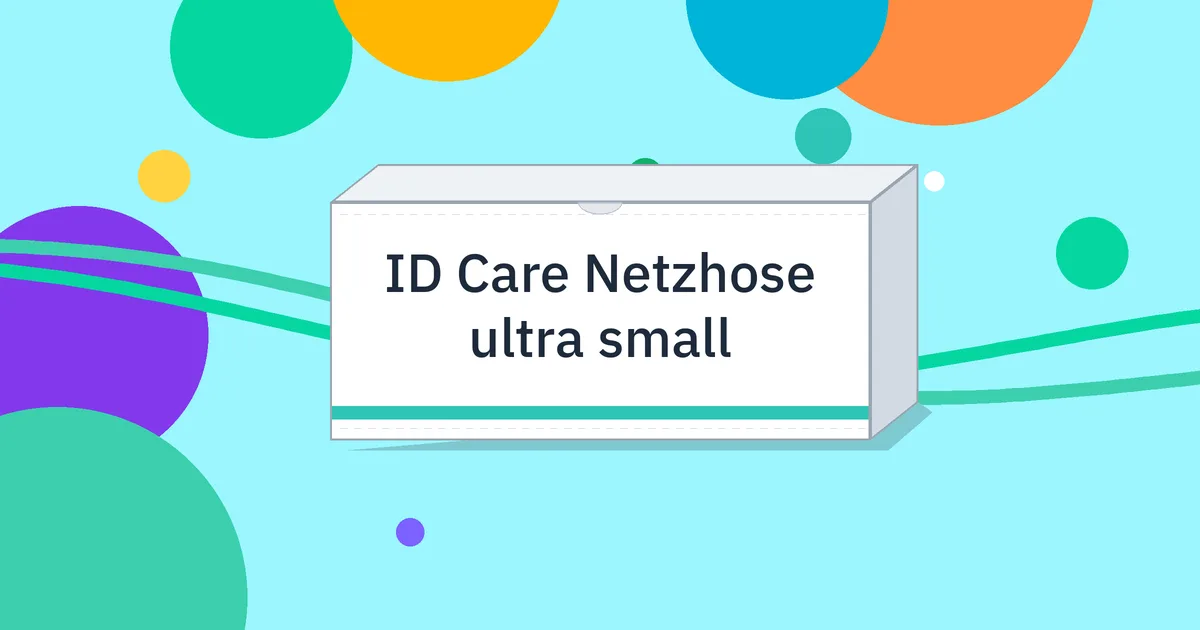 Symbolbild: Packung mit der Aufschrift ID Care Netzhose ultra small (PZN 18834007) – Verfügbarkeit und Bezug in Apotheken in Frankfurt am Main