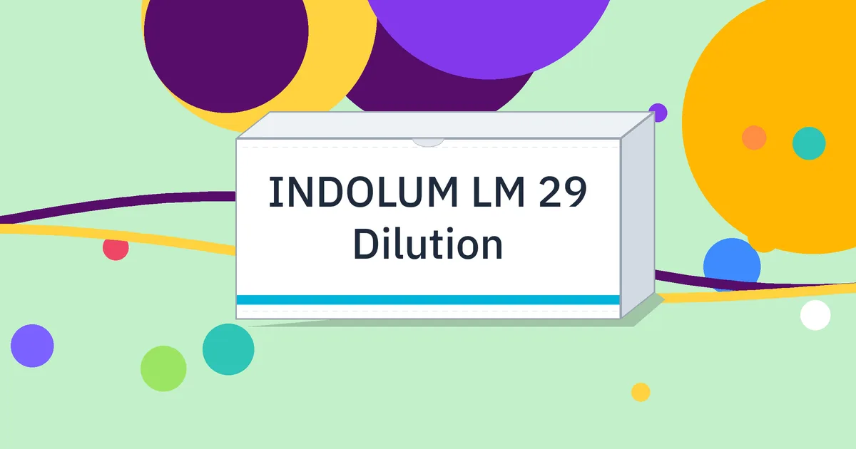 Symbolbild: Packung mit der Aufschrift INDOLUM LM 29 Dilution (PZN 13560203) – Verfügbarkeit und Bezug in Apotheken in Frankfurt am Main
