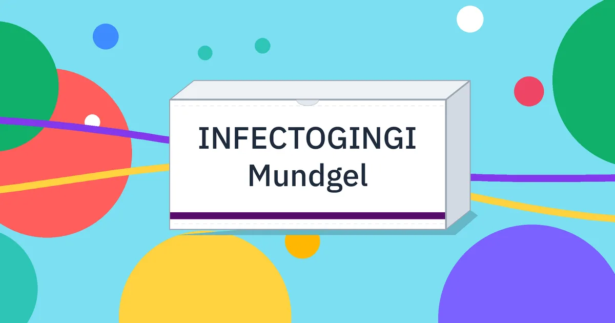 Symbolbild: Packung mit der Aufschrift INFECTOGINGI Mundgel (PZN 06819043) – Verfügbarkeit und Bezug in Apotheken in Frankfurt am Main