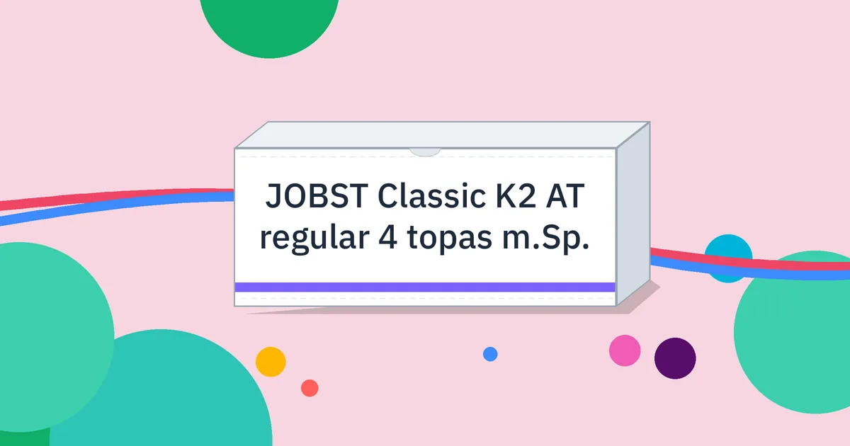 Symbolbild: Packung mit der Aufschrift JOBST Classic K2 AT regular 4 topas m.Sp. (PZN 13069105) – Verfügbarkeit und Bezug in Apotheken in Frankfurt am Main