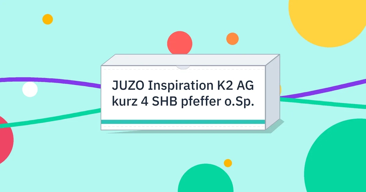 Symbolbild: Packung mit der Aufschrift JUZO Inspiration K2 AG kurz 4 SHB pfeffer o.Sp. (PZN 14949305) – Verfügbarkeit und Bezug in Apotheken in Frankfurt am Main