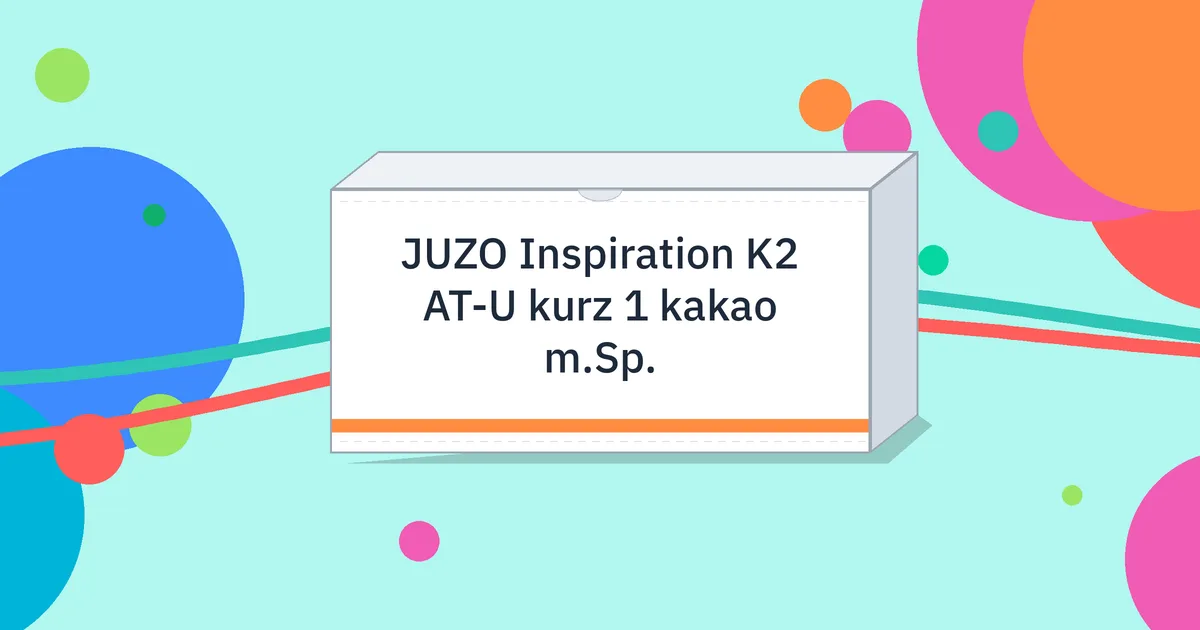 Symbolbild: Packung mit der Aufschrift JUZO Inspiration K2 AT-U kurz 1 kakao m.Sp. (PZN 14928711) – Verfügbarkeit und Bezug in Apotheken in Frankfurt am Main