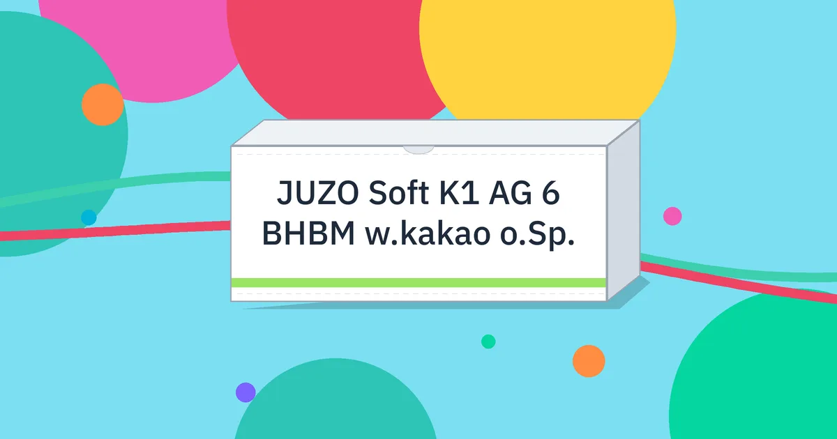 Symbolbild: Packung mit der Aufschrift JUZO Soft K1 AG 6 BHBM w.kakao o.Sp. (PZN 14865241) – Verfügbarkeit und Bezug in Apotheken in Frankfurt am Main