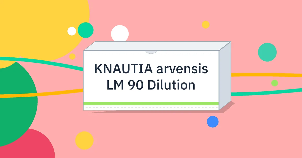 Symbolbild: Packung mit der Aufschrift KNAUTIA arvensis LM 90 Dilution (PZN 13519258) – Verfügbarkeit und Bezug in Apotheken in Frankfurt am Main