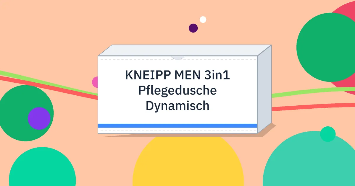 Symbolbild: Packung mit der Aufschrift KNEIPP MEN 3in1 Pflegedusche Dynamisch (PZN 19829310) – Verfügbarkeit und Bezug in Apotheken in Frankfurt am Main