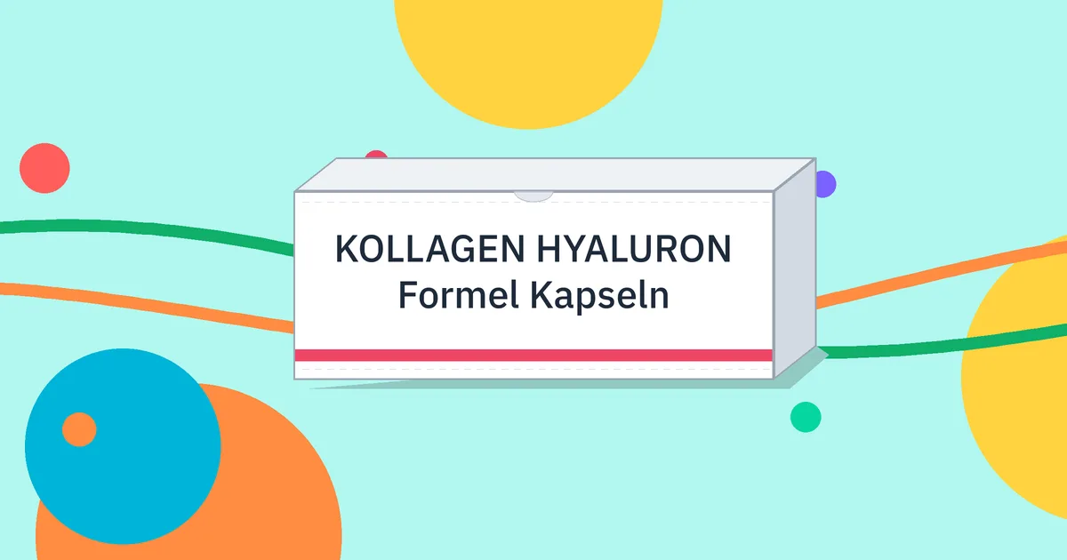 Symbolbild: Packung mit der Aufschrift KOLLAGEN HYALURON Formel Kapseln (PZN 18666509) – Verfügbarkeit und Bezug in Apotheken in Frankfurt am Main