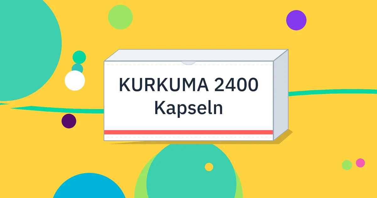 Symbolbild: Packung mit der Aufschrift KURKUMA 2400 Kapseln (PZN 11128252) – Verfügbarkeit und Bezug in Apotheken in Frankfurt am Main