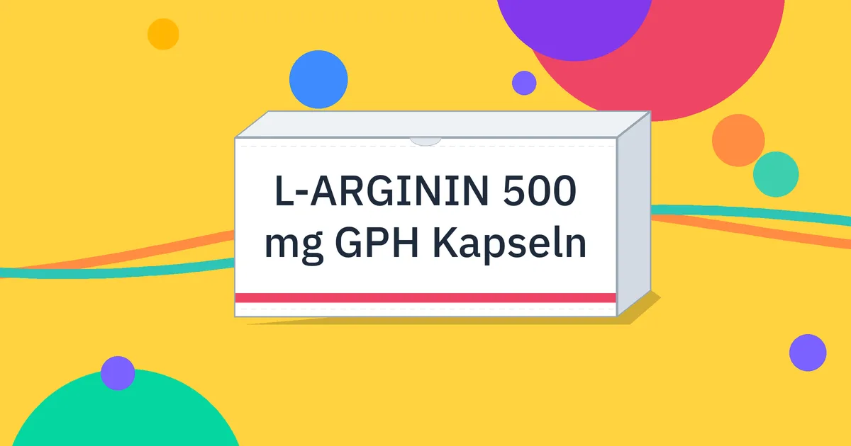 Symbolbild: Packung mit der Aufschrift L-ARGININ 500 mg GPH Kapseln (PZN 01398068) – Verfügbarkeit und Bezug in Apotheken in Frankfurt am Main