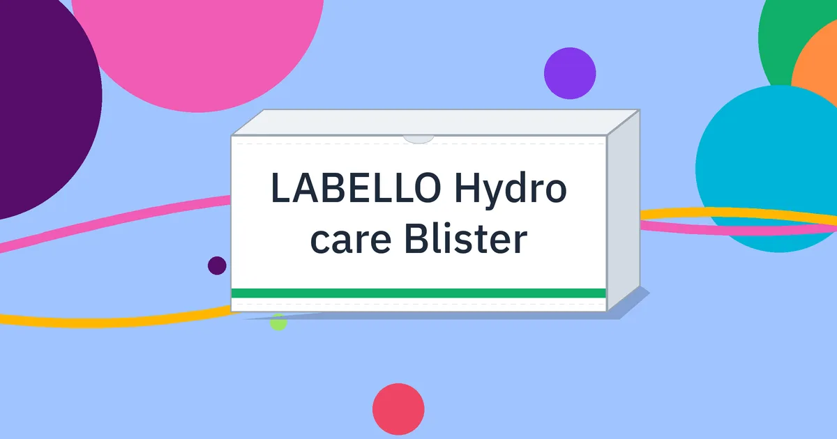 Symbolbild: Packung mit der Aufschrift LABELLO Hydro care Blister (PZN 17625750) – Verfügbarkeit und Bezug in Apotheken in Frankfurt am Main