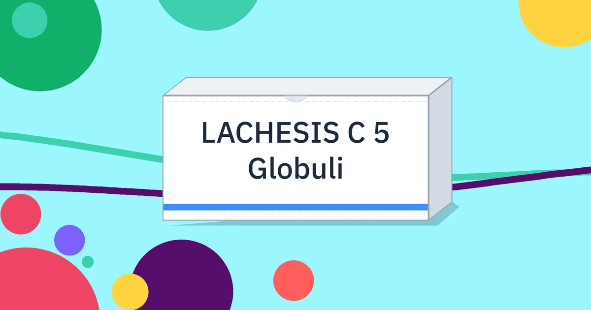 Symbolbild: Packung mit der Aufschrift LACHESIS C 5 Globuli (PZN 07171555) – Verfügbarkeit und Bezug in Apotheken in Frankfurt am Main