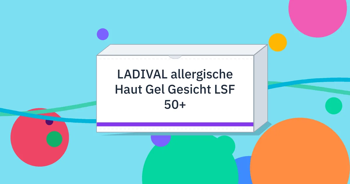 Symbolbild: Packung mit der Aufschrift LADIVAL allergische Haut Gel Gesicht LSF 50+ (PZN 19362800) – Verfügbarkeit und Bezug in Apotheken in Frankfurt am Main