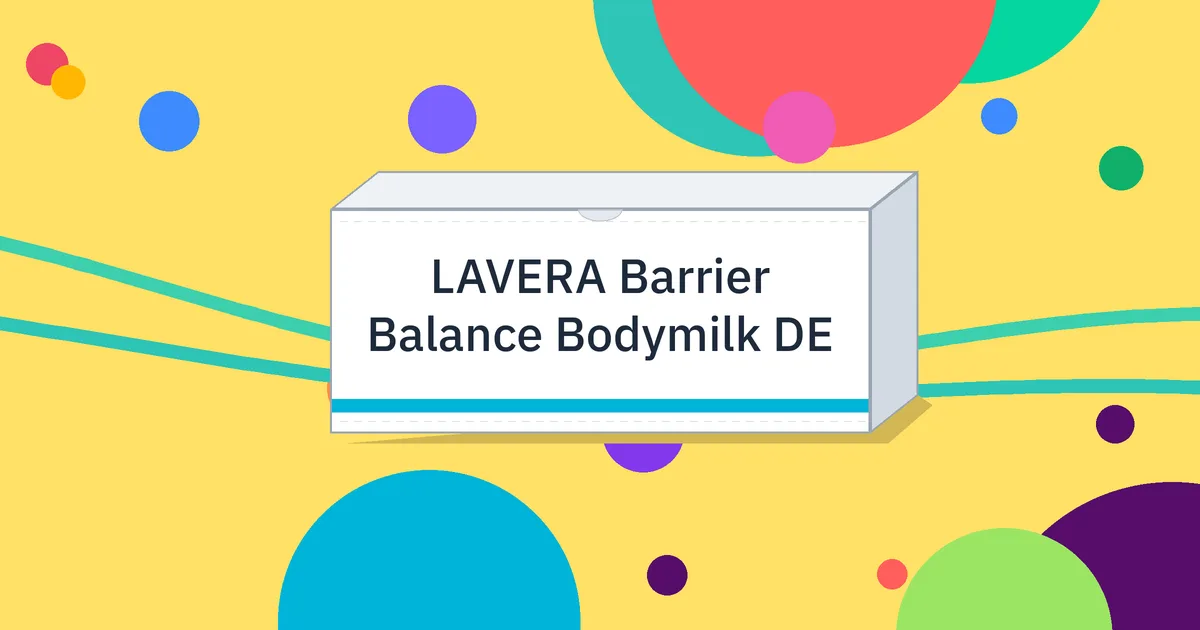 Symbolbild: Packung mit der Aufschrift LAVERA Barrier Balance Bodymilk DE (PZN 19282455) – Verfügbarkeit und Bezug in Apotheken in Frankfurt am Main