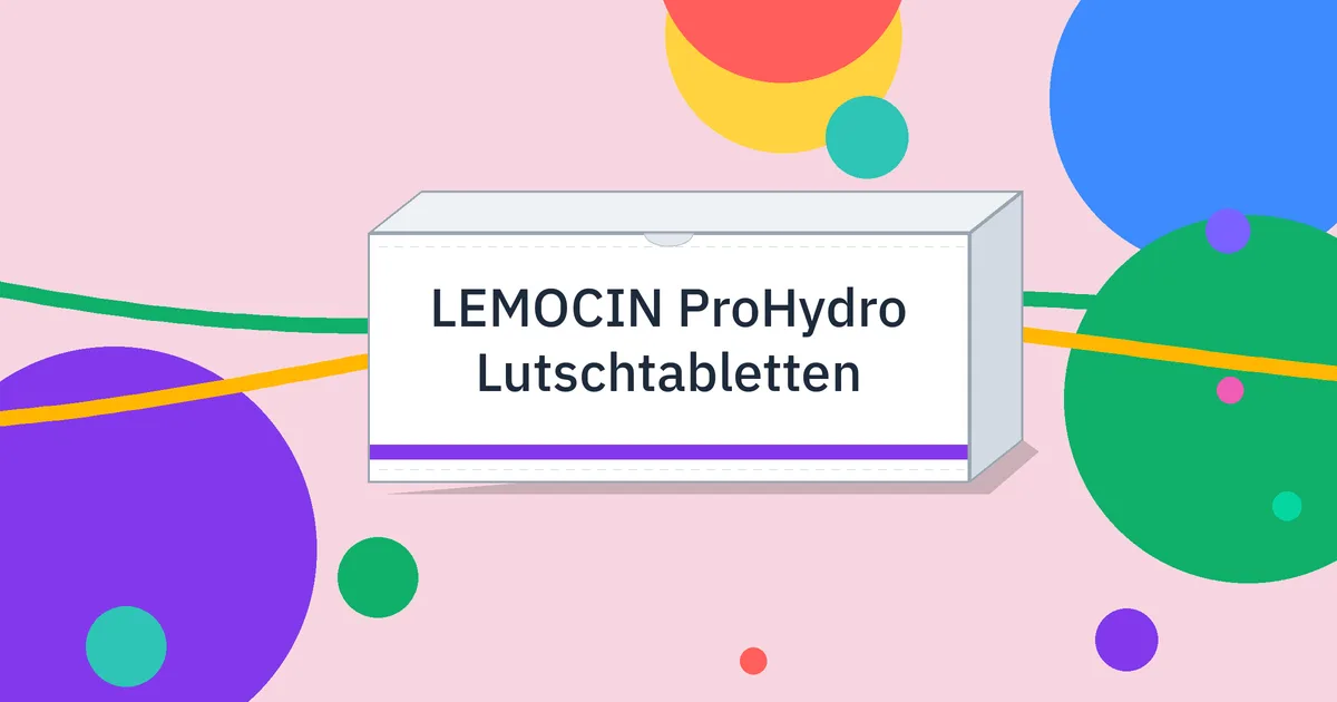 Symbolbild: Packung mit der Aufschrift LEMOCIN ProHydro Lutschtabletten (PZN 18436459) – Verfügbarkeit und Bezug in Apotheken in Frankfurt am Main