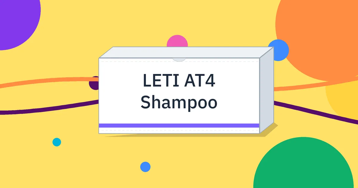 Symbolbild: Packung mit der Aufschrift LETI AT4 Shampoo (PZN 11692366) – Verfügbarkeit und Bezug in Apotheken in Frankfurt am Main
