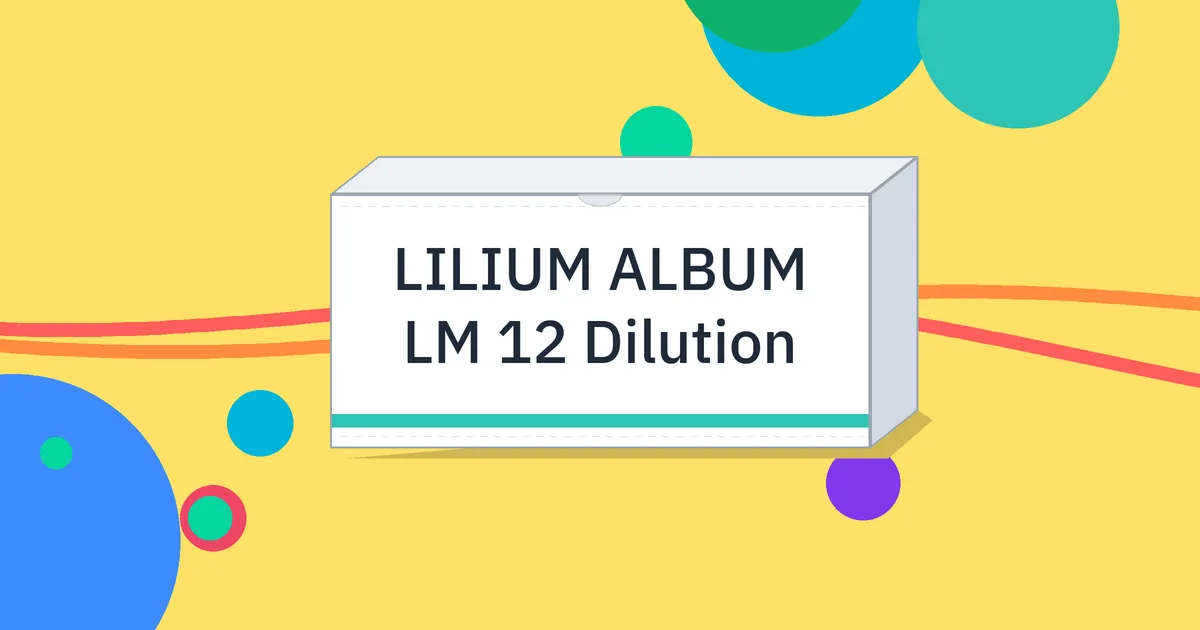 Symbolbild: Packung mit der Aufschrift LILIUM ALBUM LM 12 Dilution (PZN 12930649) – Verfügbarkeit und Bezug in Apotheken in Frankfurt am Main