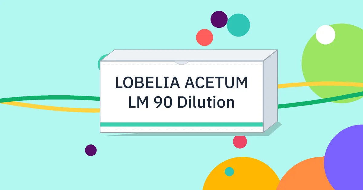 Symbolbild: Packung mit der Aufschrift LOBELIA ACETUM LM 90 Dilution (PZN 13532721) – Verfügbarkeit und Bezug in Apotheken in Frankfurt am Main