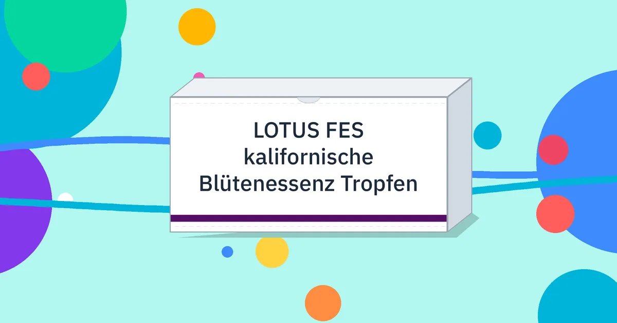 Symbolbild: Packung mit der Aufschrift LOTUS FES kalifornische Blütenessenz Tropfen (PZN 09173535) – Verfügbarkeit und Bezug in Apotheken in Frankfurt am Main