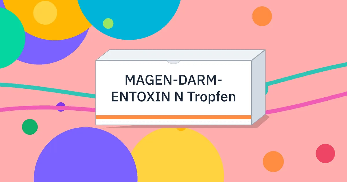 Symbolbild: Packung mit der Aufschrift MAGEN-DARM-ENTOXIN N Tropfen (PZN 06184627) – Verfügbarkeit und Bezug in Apotheken in Frankfurt am Main