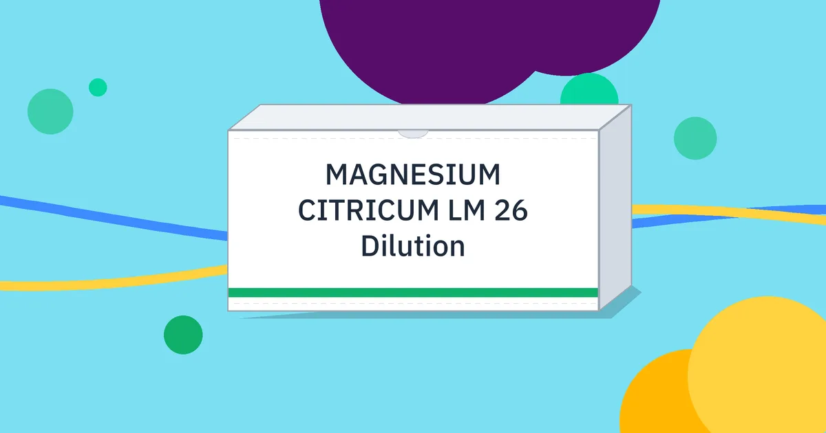 Symbolbild: Packung mit der Aufschrift MAGNESIUM CITRICUM LM 26 Dilution (PZN 13764868) – Verfügbarkeit und Bezug in Apotheken in Frankfurt am Main